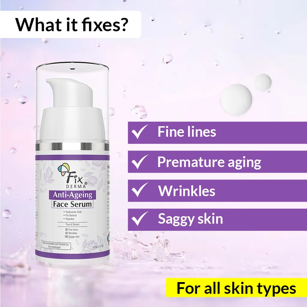 Fixderma Skincare Anti Ageing Face Serum Pushmycart
