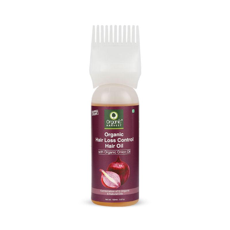 Organic Harvest Organic Hair Loss Control Hair Oil With organic Onion – PUSHMYCART