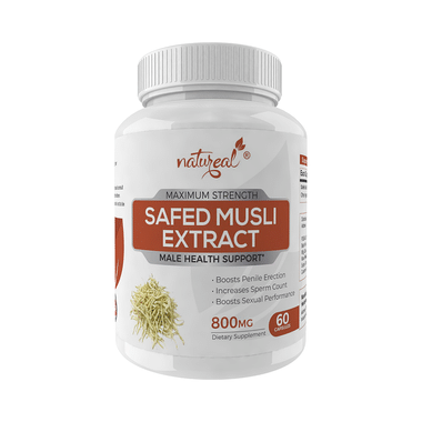 Buy Online Natureal Safed Musli Extract 800mg Capsule bottle of 60 capsules for lowest price and ...