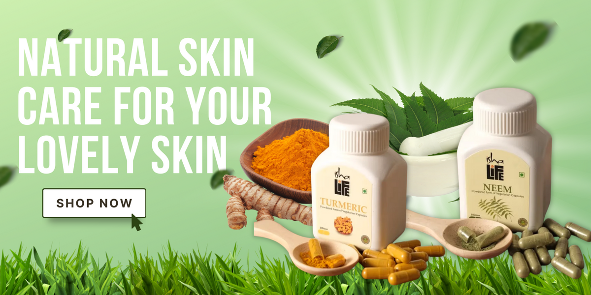 Isha life Neem and Turmeric Veg Powder Capsules – PUSHMYCART