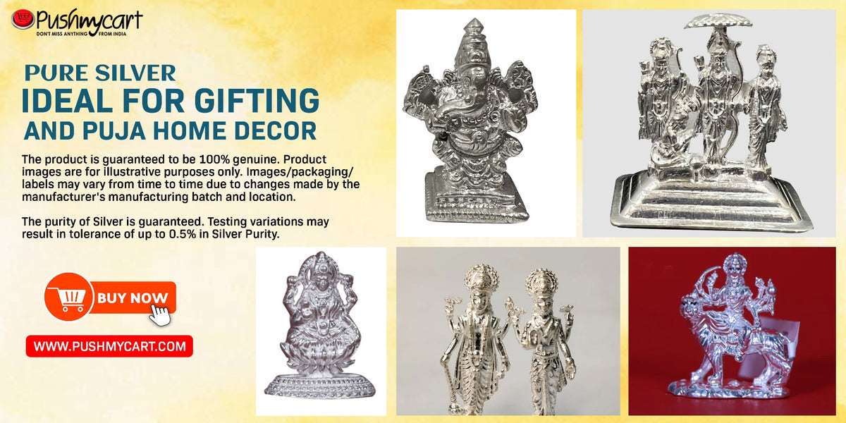 Pure Silver Idols of Gods and Goddesses For Pooja Rituals – PUSHMYCART