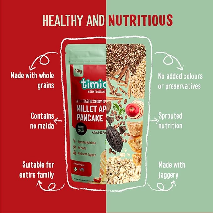 Timios Organic No Maida Millet Pancake Mix-Apple& Banana – PUSHMYCART