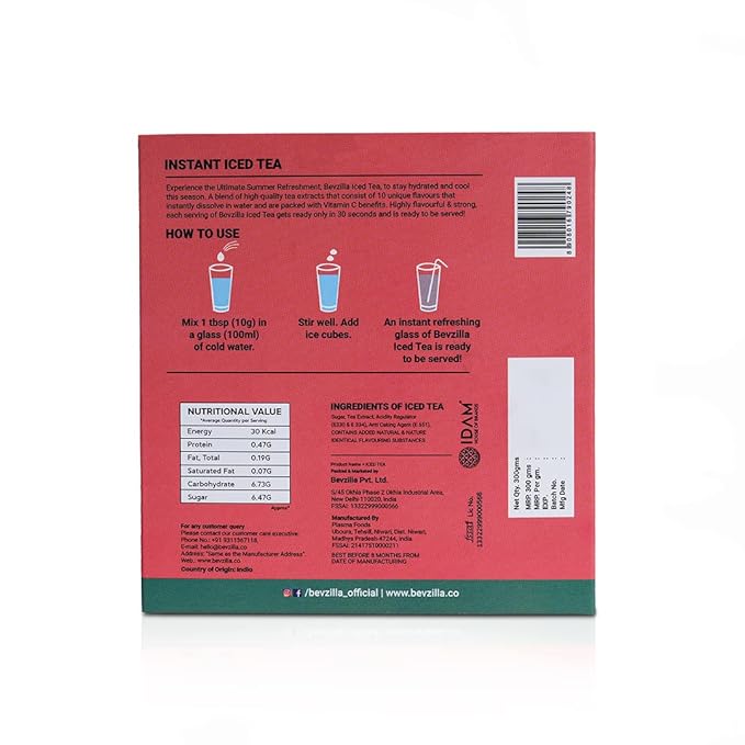 Bevzilla Iced Tea Powder Assorted 10 Flavours Pack – PUSHMYCART