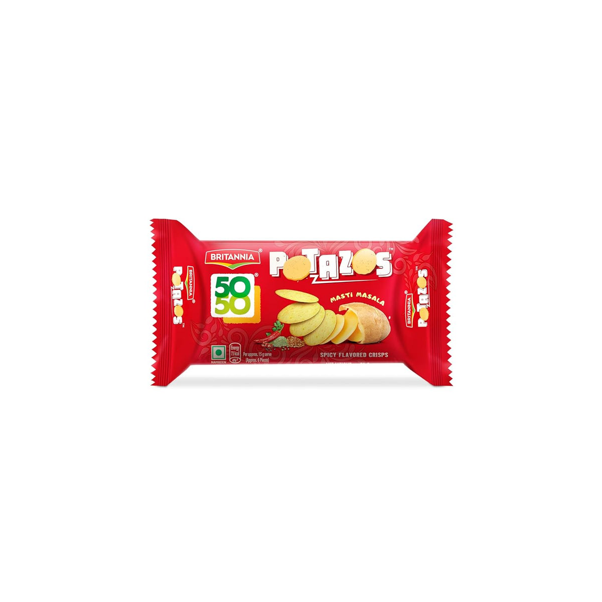 Britannia 5050 Potazos Masti Masala Spicy Flavoured Crisps – PUSHMYCART