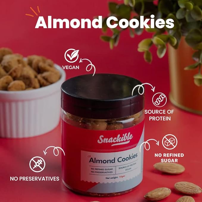Snackible Almond Cookies – PUSHMYCART