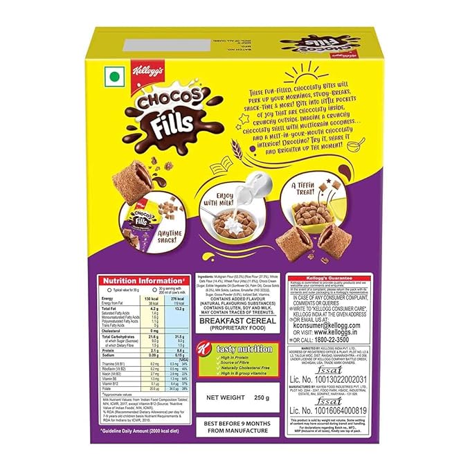Kellogg's Chocos Fills, Double Chocolaty, Anytime Snack, & New Kellogg ...