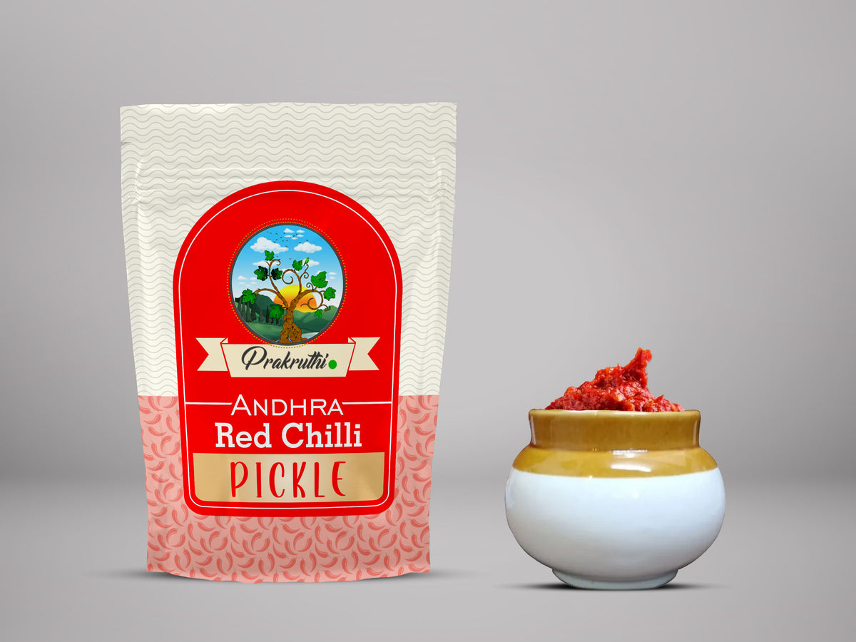 Prakruthi Andhra Red Chilli Pickle – PUSHMYCART