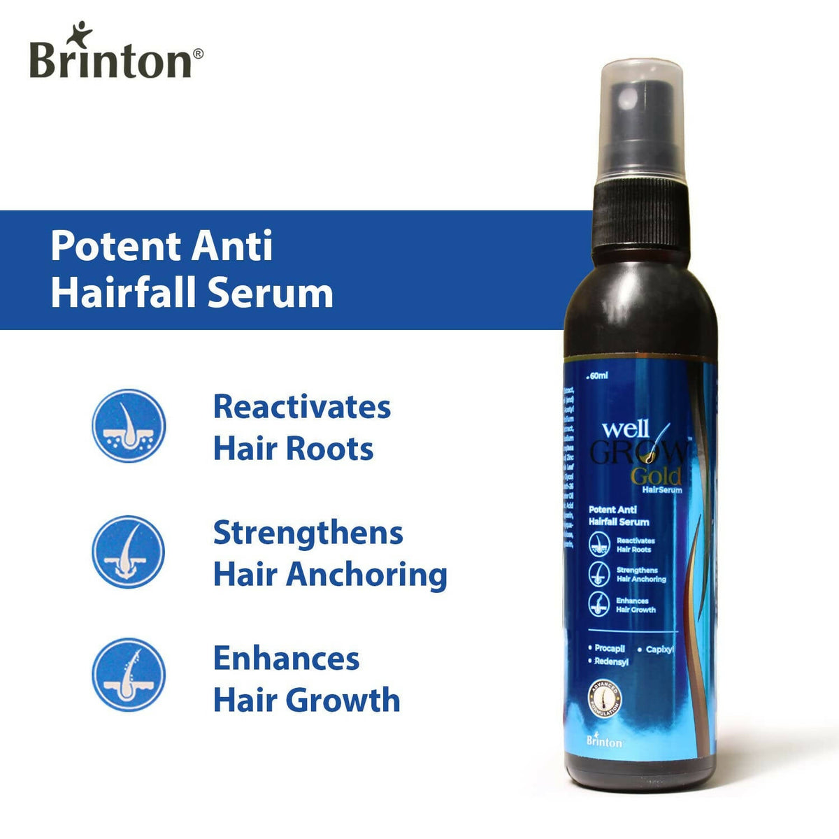 Brinton WellGrow Gold Hair Serum – PUSHMYCART