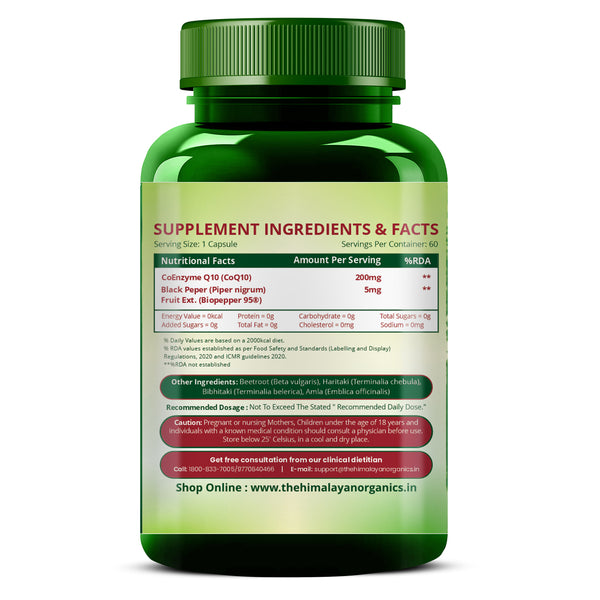 Himalayan Organics Heart Care CoQ10 Tablets – PUSHMYCART