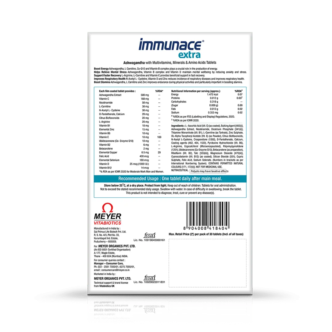 Vitabiotics Immunace Extra Tablets – PUSHMYCART