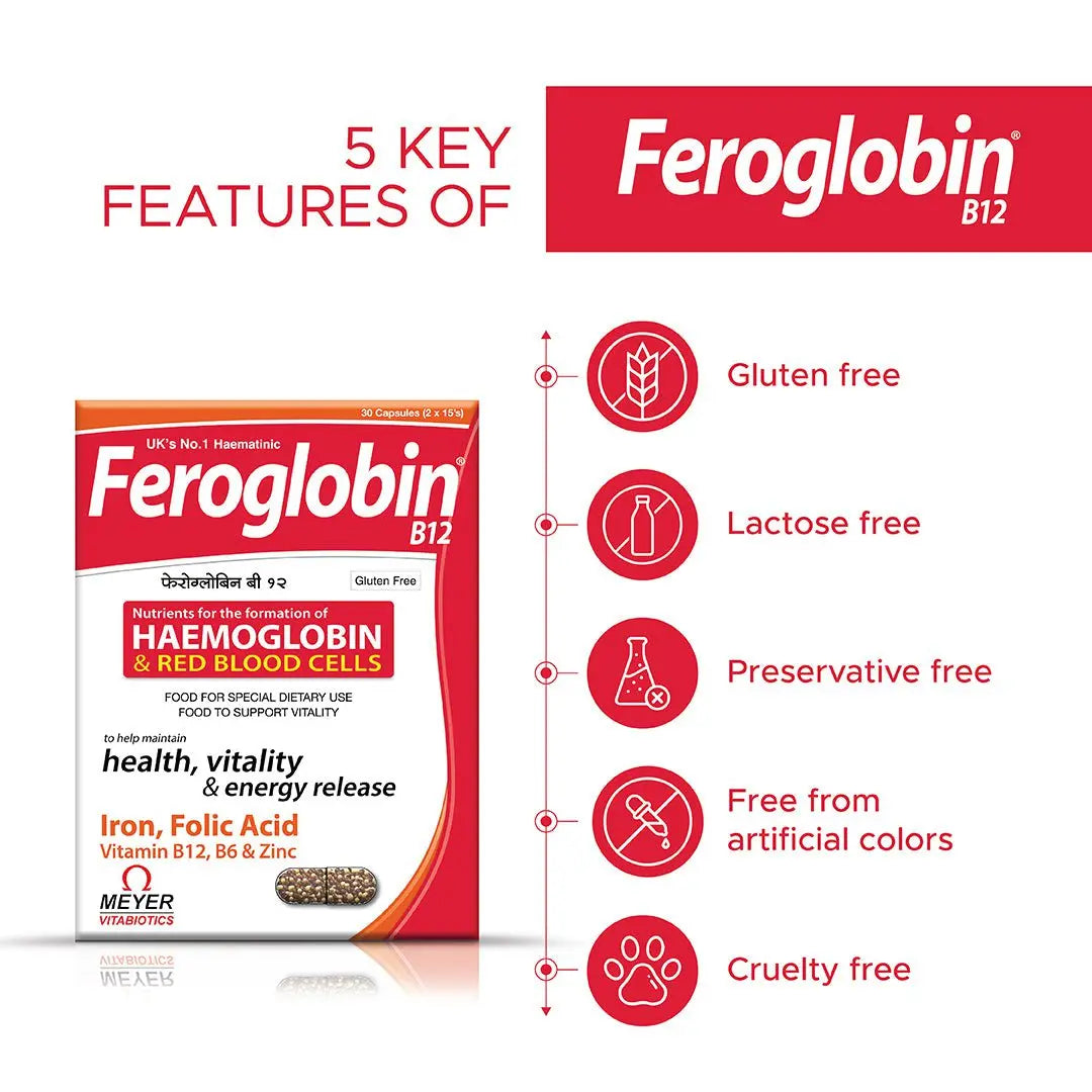 Vitabiotics Feroglobin B12 Capsules – PUSHMYCART