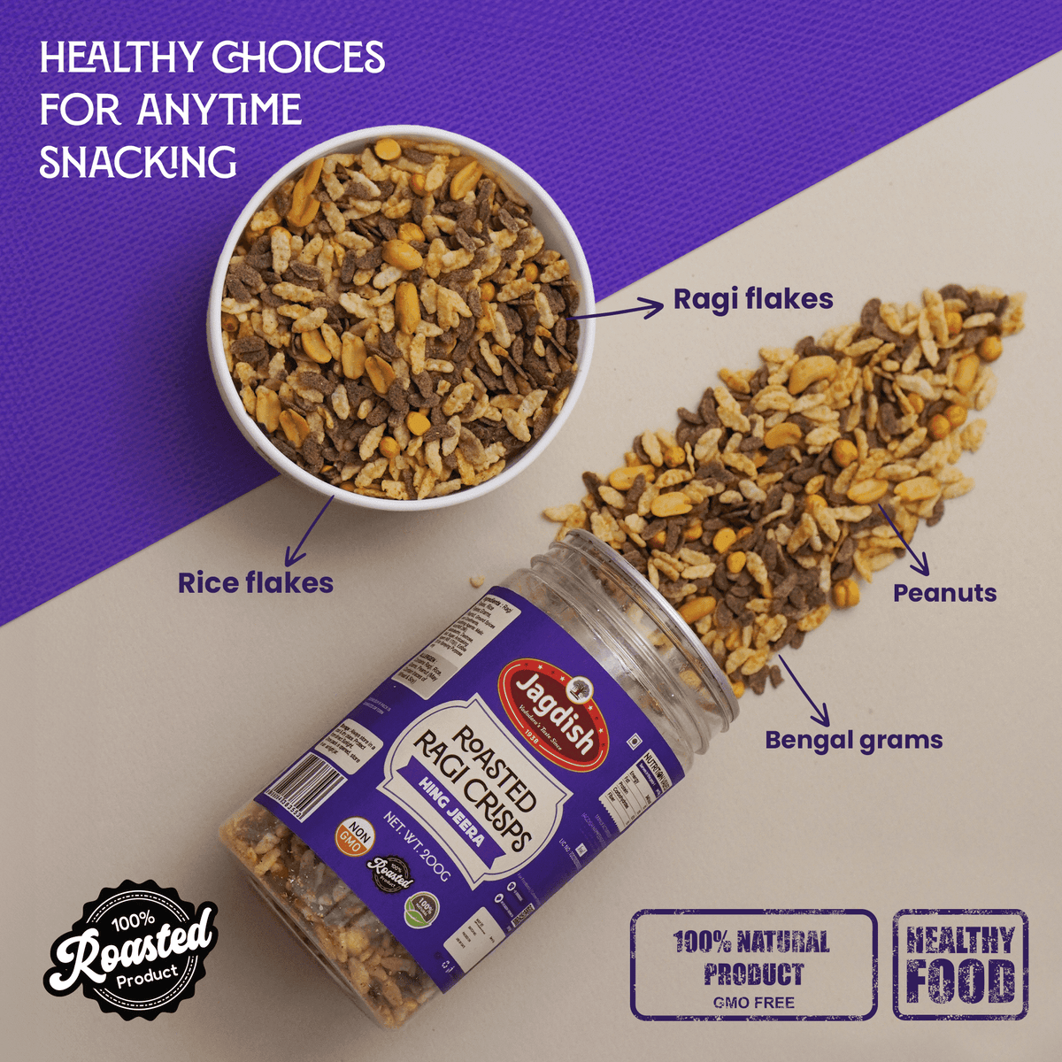 Jagdish Roasted Ragi Crisps |Hings Jeera – PUSHMYCART