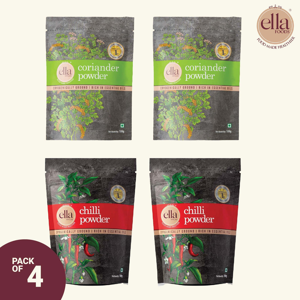 Ella Foods Chilli Powder & Coriander Powder – PUSHMYCART