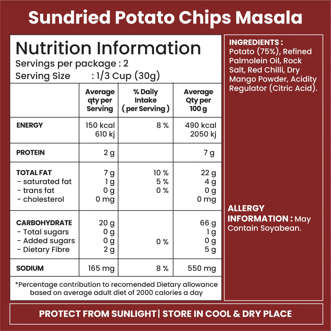 Jabsons Foods Masala Sundried Potato Chips – PUSHMYCART