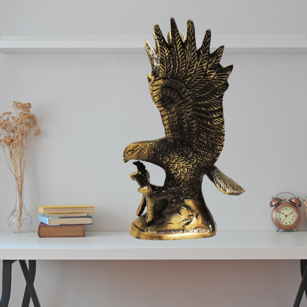 Brass Antique Showpiece Eagle Statue 0.68kg – PUSHMYCART