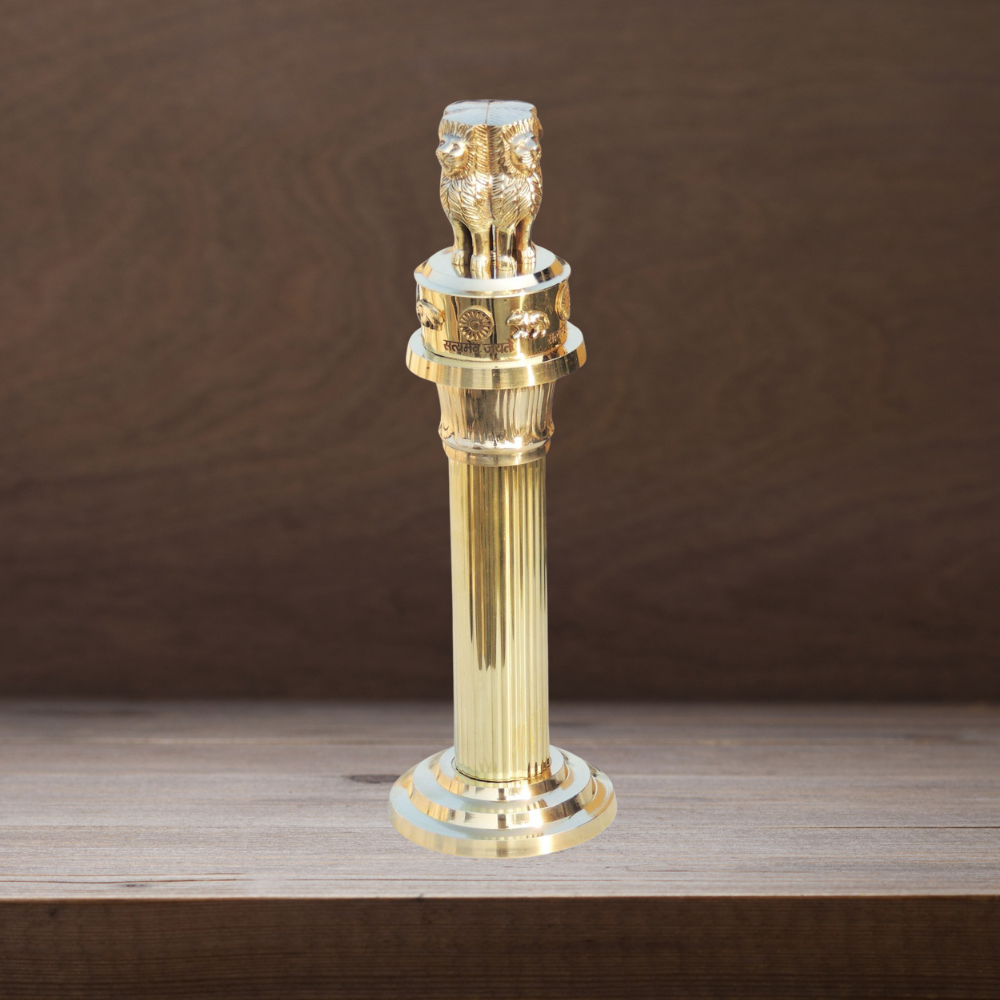 Brass Ashok Lath Statue 1.2kg – PUSHMYCART