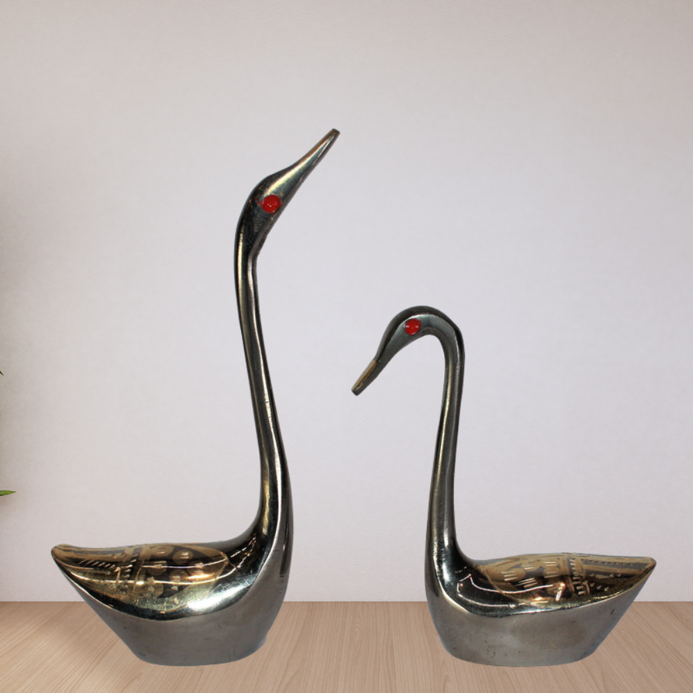 Brass Showpiece Duck Pair Statue 220g – PUSHMYCART