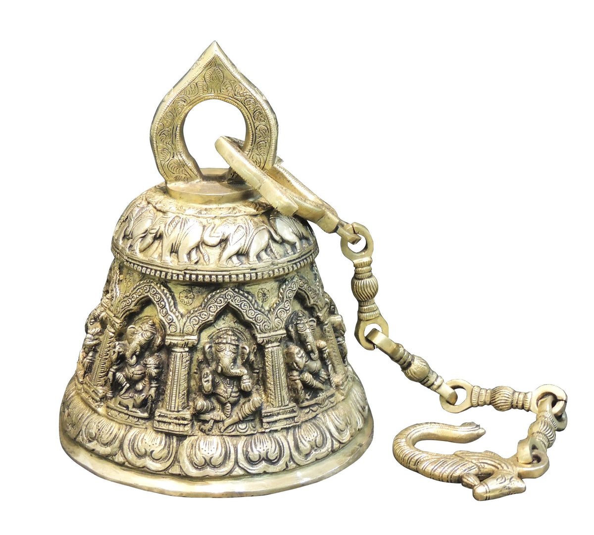 Brass Wall Bell | Hanging Ghanta 15.28Kg – PUSHMYCART