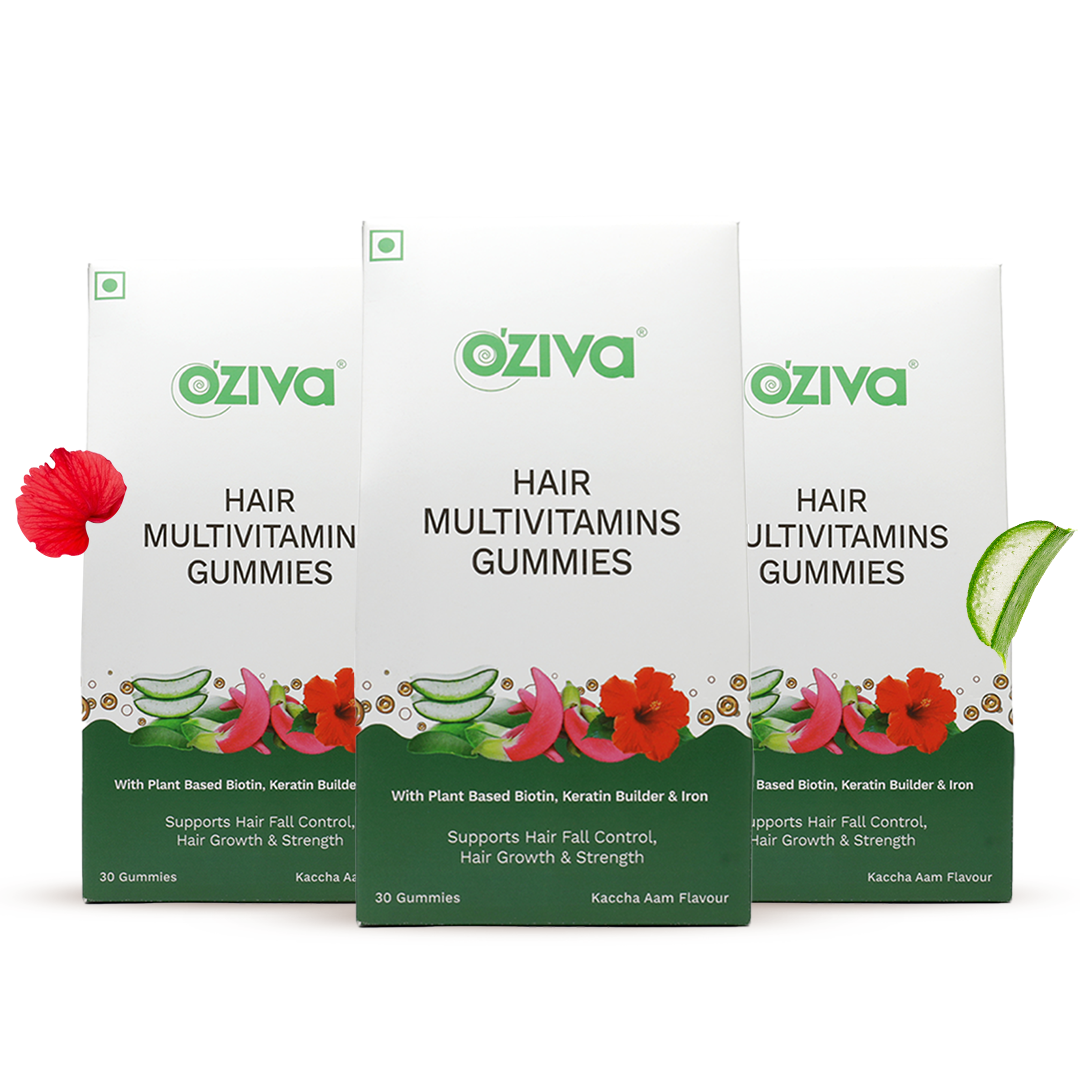 OZiva Hair Multivitamins Gummies | For Overall Hair Health – PUSHMYCART