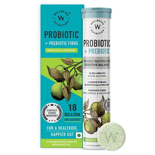 Wellbeing Nutrition Daily Probiotic + Prebiotic| Plant Based |36 Billi ...