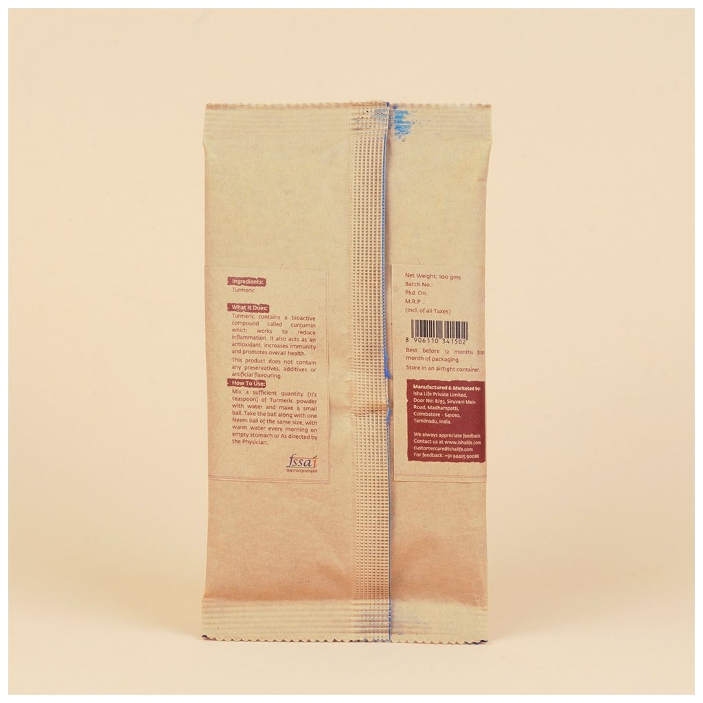 Isha Life Organic Turmeric Powder 100g – PUSHMYCART