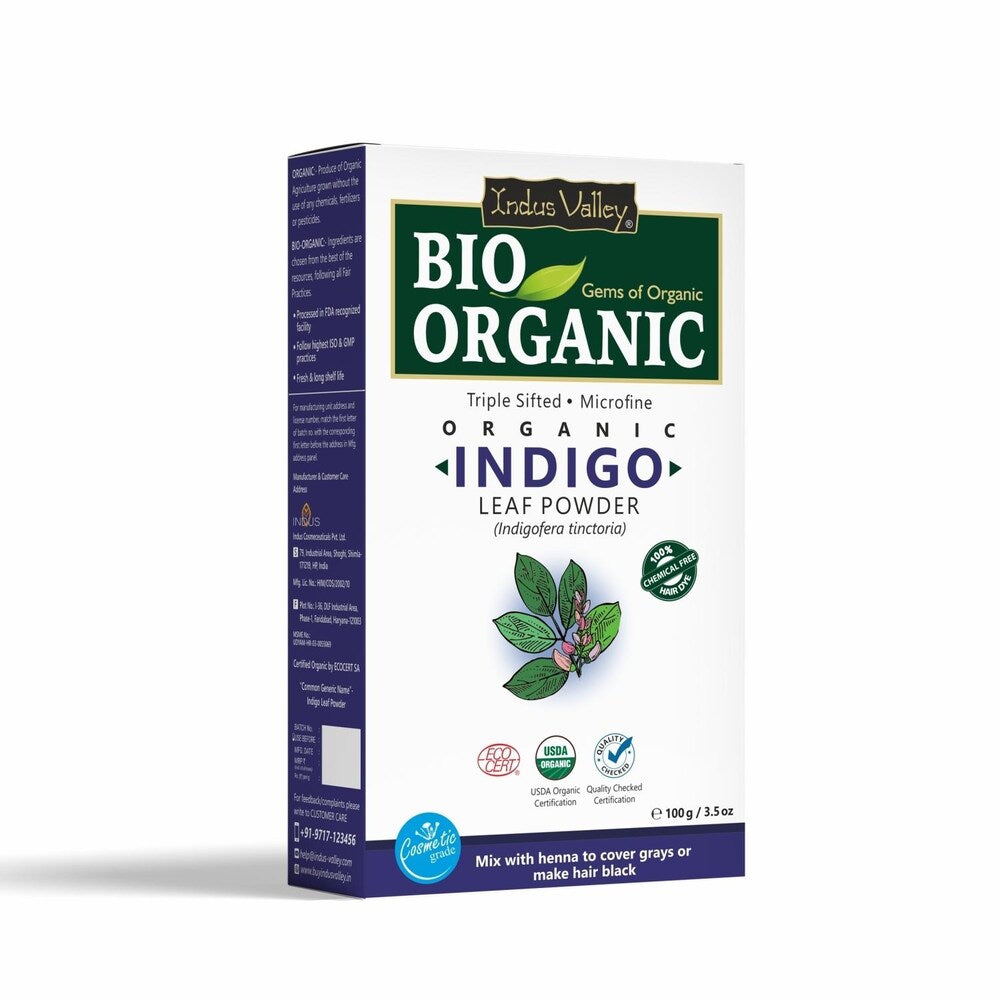 Indus Valley Bio Organic Indigo Powder |Indigofera Tinctoria With Colo ...