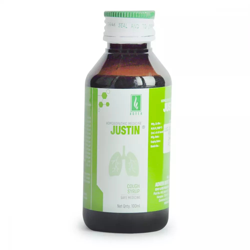 Adven Justin Cough Syrup Ideal Cough Reliver 100ml – PUSHMYCART