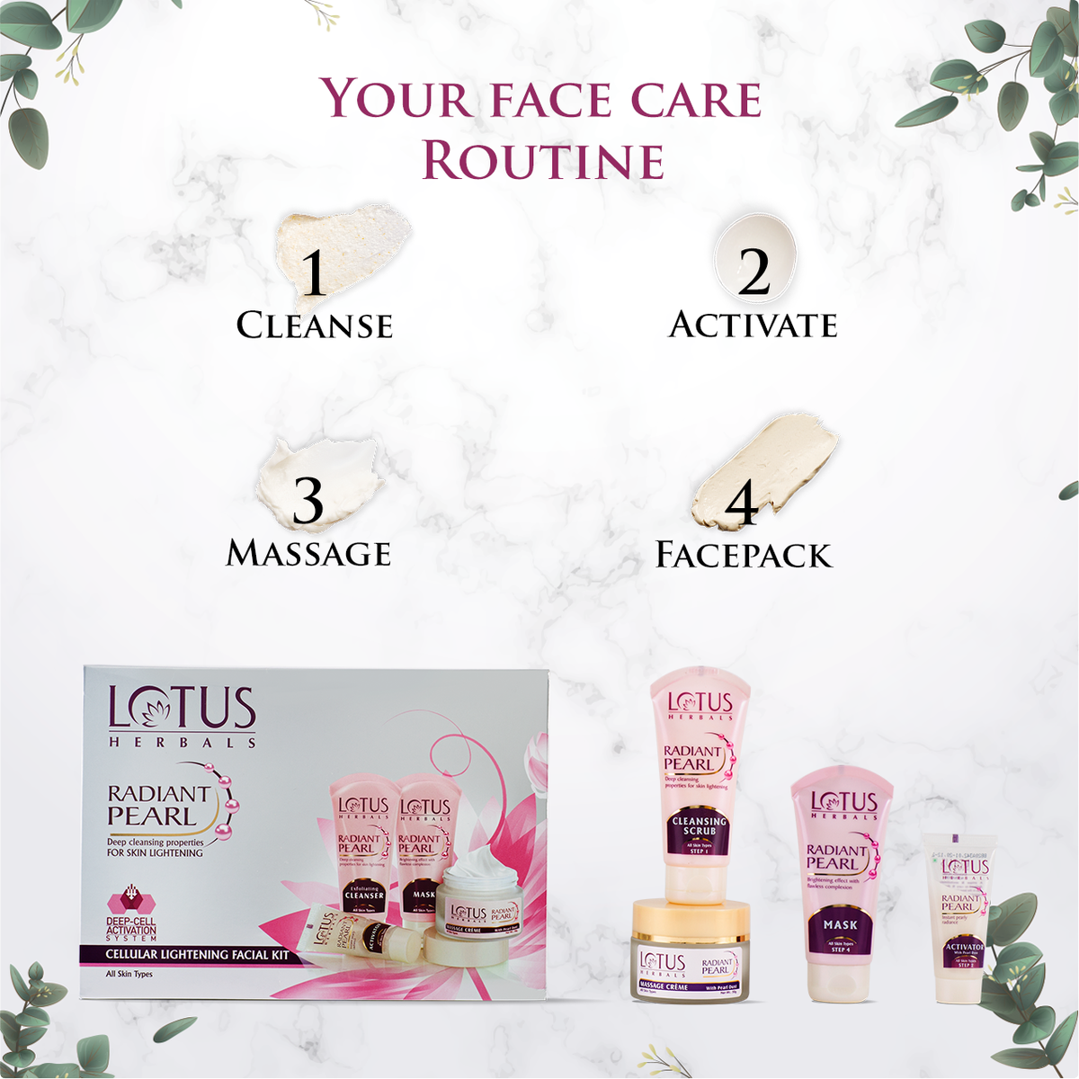 Lotus Radiant Pearl Cellular Lightening Salon Grade Facial Kit – PUSHMYCART