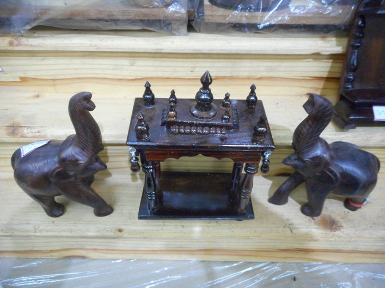 Buy online Rosewood Mandap with Gajaraju pair – PUSHMYCART