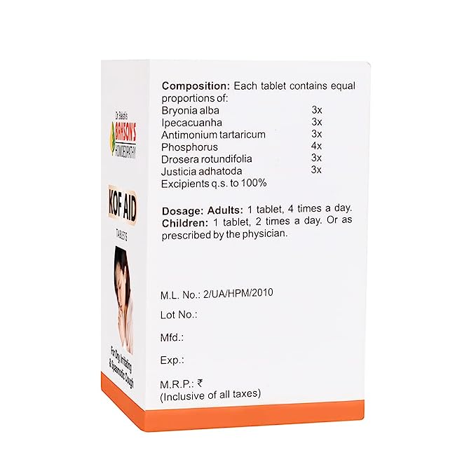 Bakson's Kof Aid Tablet 75 Tabs – PUSHMYCART