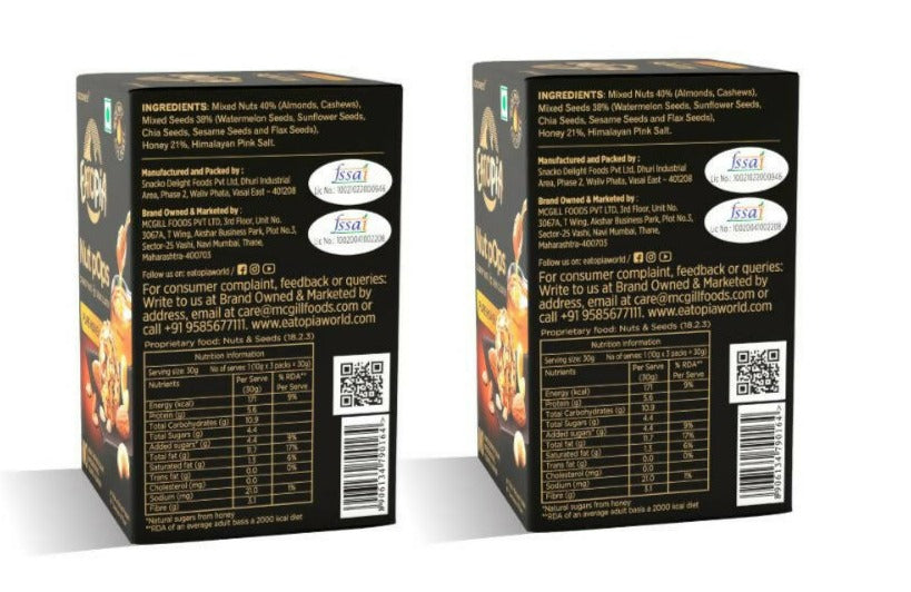 Eatopia Nut Pops Crunchy Nuts & Seeds Cluster | Pure Honey – PUSHMYCART