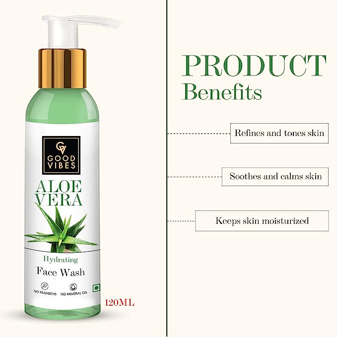 Good Vibes Aloe Vera Hydrating Face Wash 120ml – PUSHMYCART