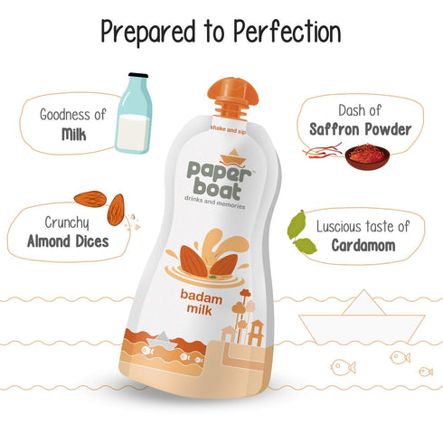 Paper Boat Badam Milk |Pack of 6 180ml Each – PUSHMYCART
