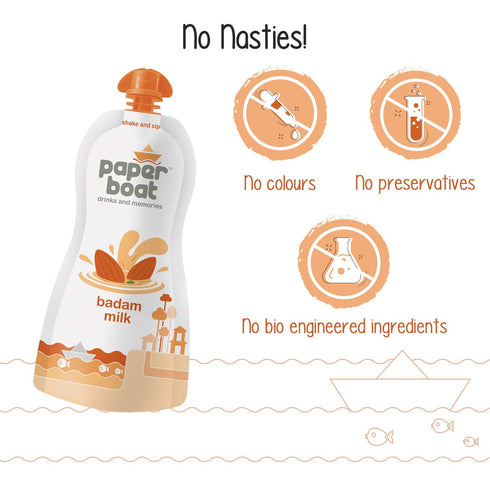 Paper Boat Badam Milk |Pack of 6 180ml Each – PUSHMYCART