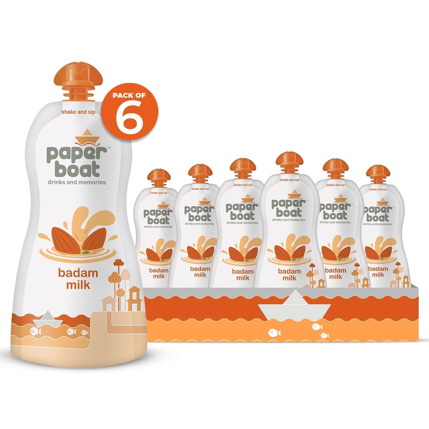 Paper Boat Badam Milk |Pack of 6 180ml Each – PUSHMYCART