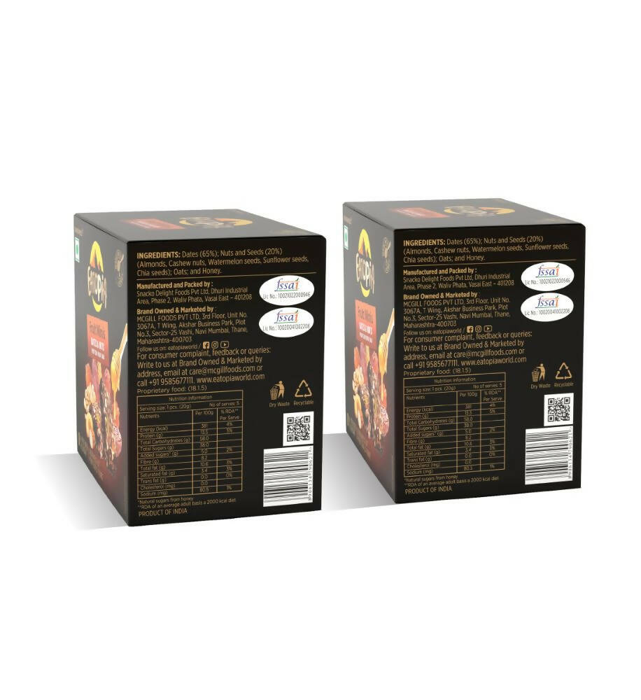 Eatopia Fruit Minis | Dates & Nuts Protein Mini Bar – PUSHMYCART