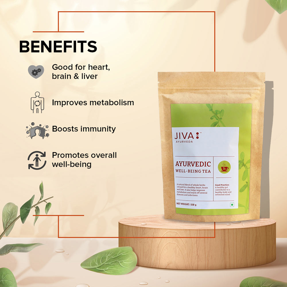 Jiva Ayurveda Ayurvedic Well-Being Tea 150 g – PUSHMYCART