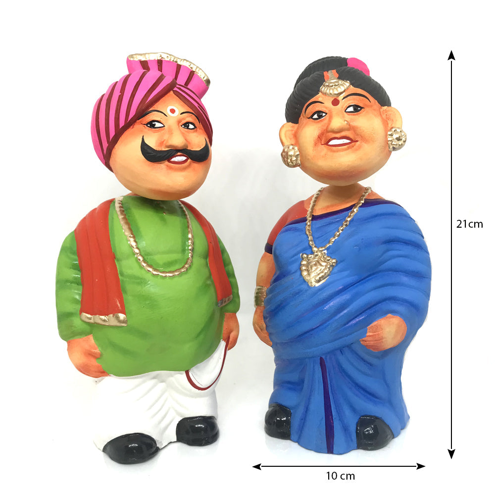 Bobble head Toy Old couple Budda Buddi Pair – PUSHMYCART