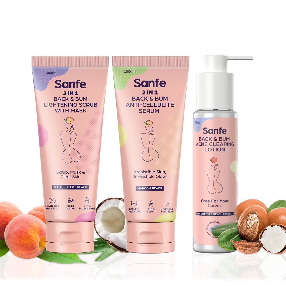 Sanfe Complete Back & Bum Solution Kit 300g – PUSHMYCART