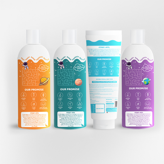 Tiny Mighty Kids Complete Care Pack B Hair Shampoo +Body Lotion +Body ...