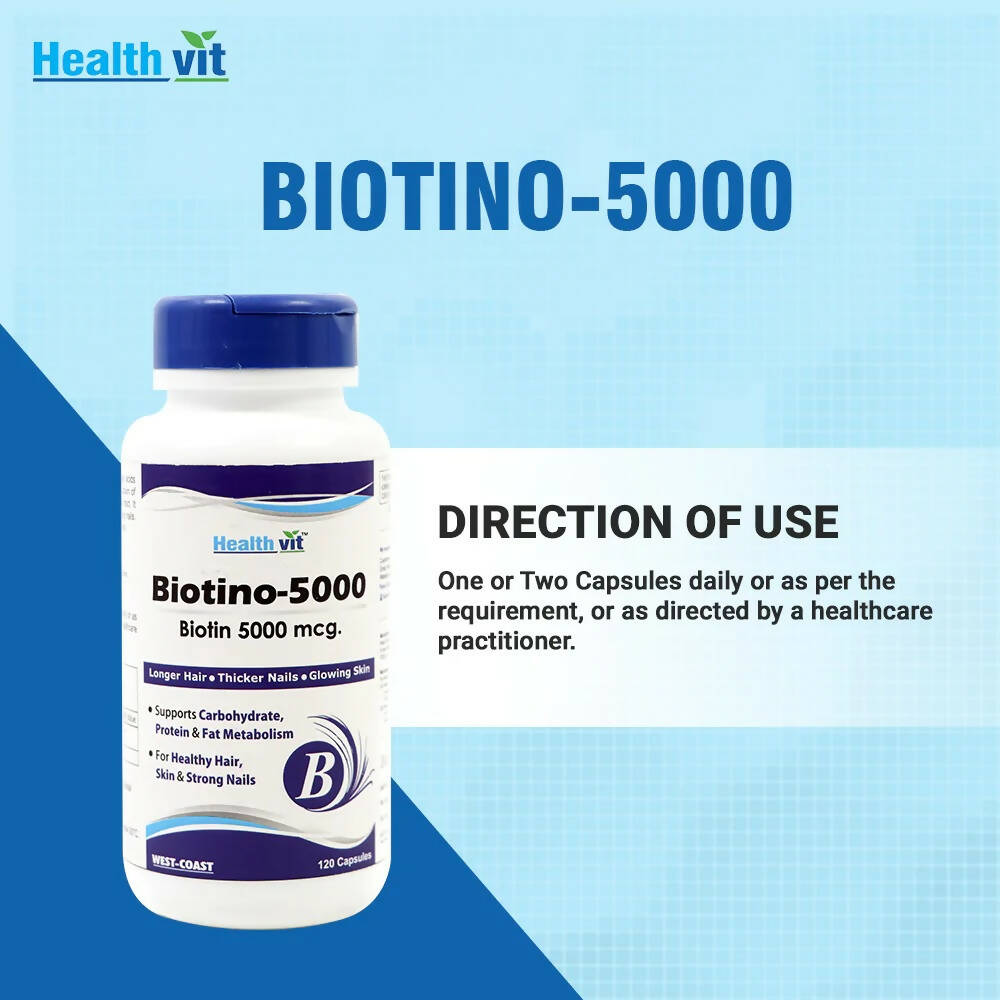 Healthvit Biotino-5000 Capsules – PUSHMYCART