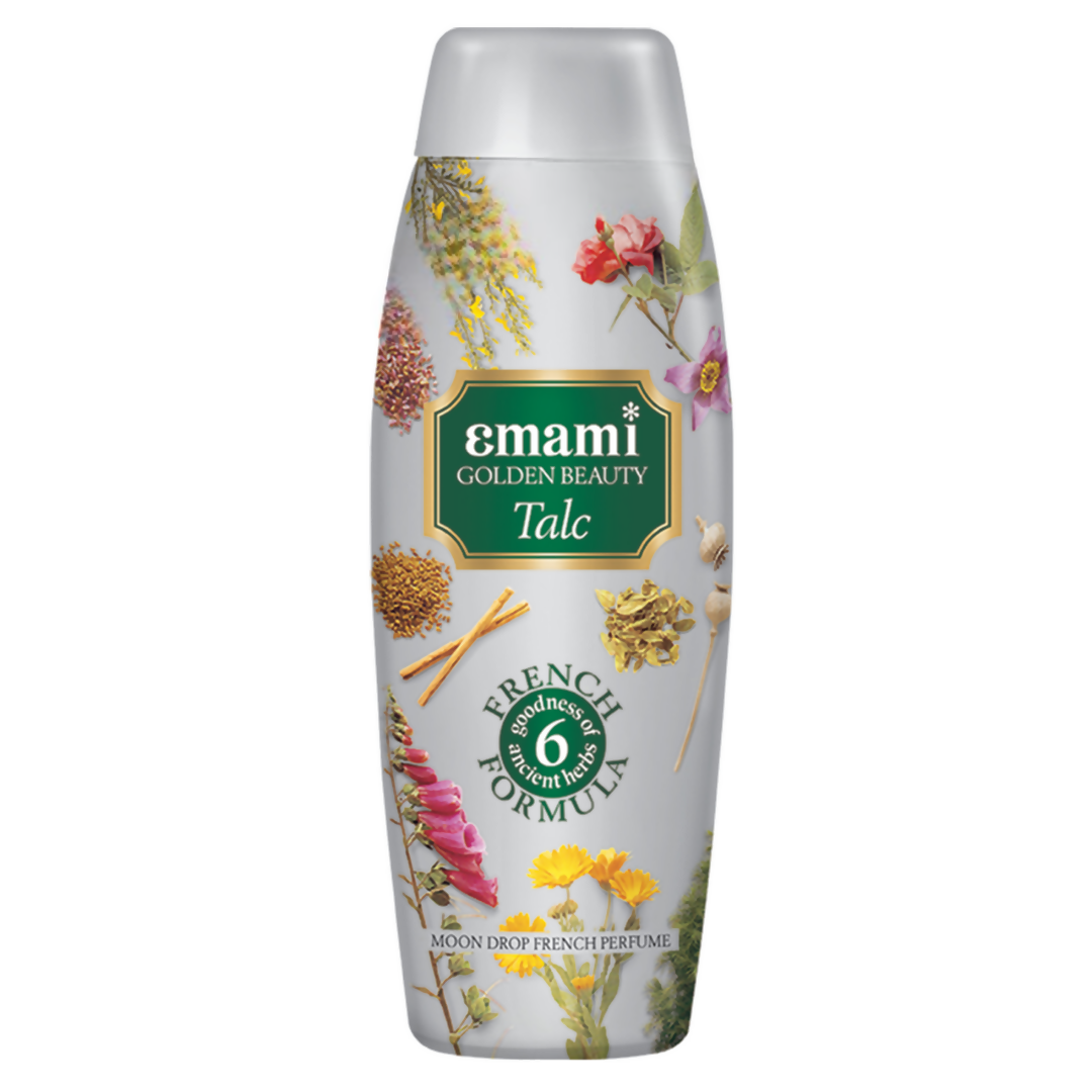 Emami Golden Beauty Moon Drop Talc Powder – PUSHMYCART