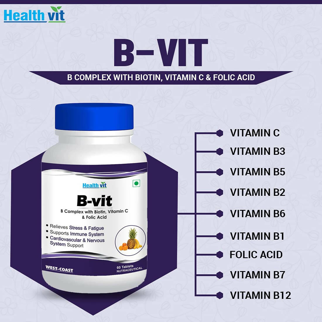 Healthvit Nutrition Natural B-Vit Tablets – PUSHMYCART