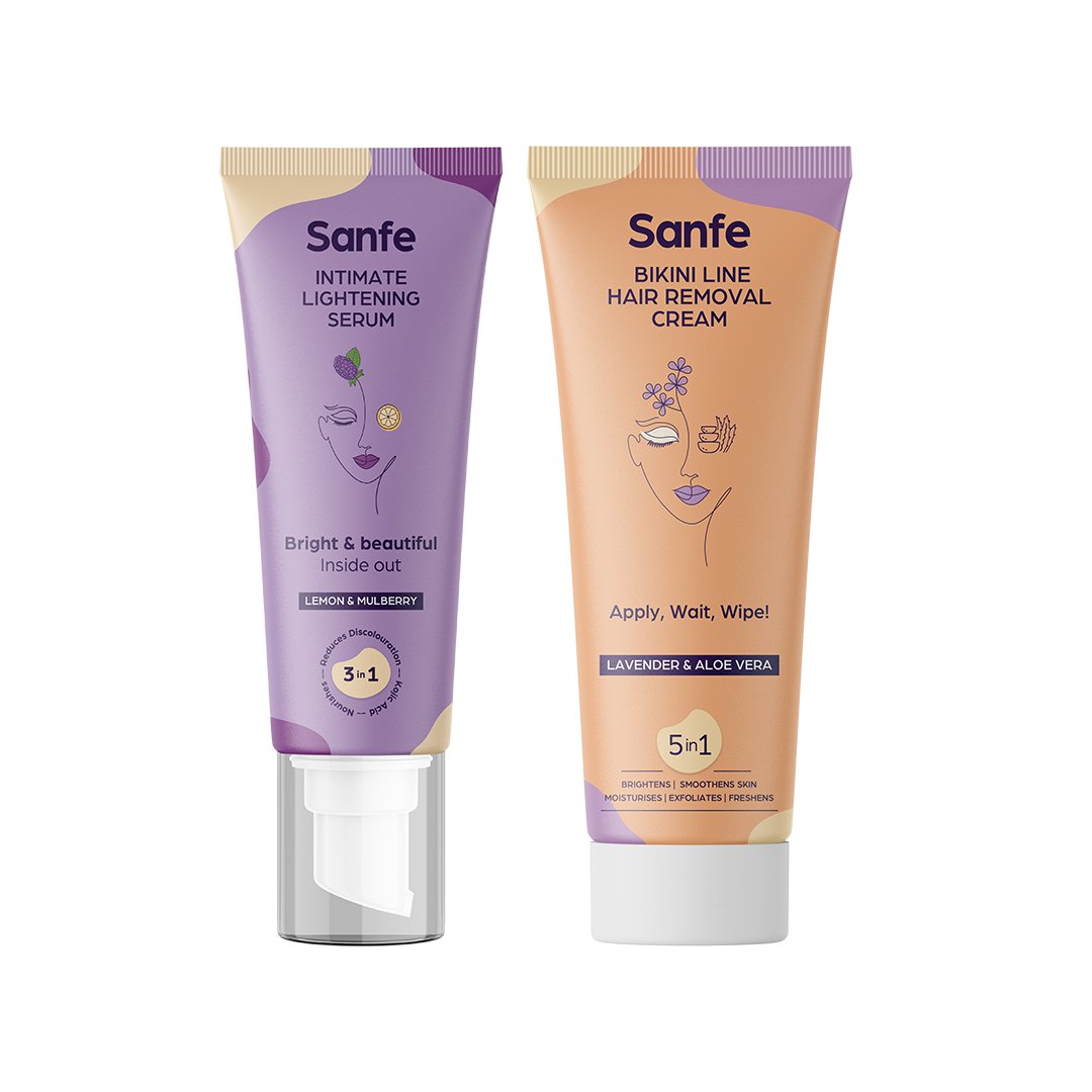Sanfe Lightening Serum & Bikini Hair Removal Cream – PUSHMYCART