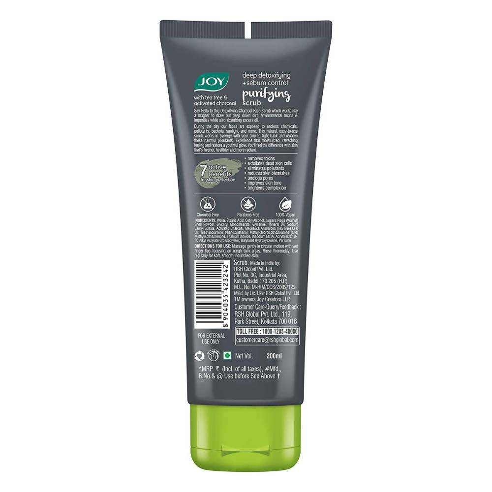 Joy Purifying Scrub With Tea Tree And Activated Charcoal – PUSHMYCART
