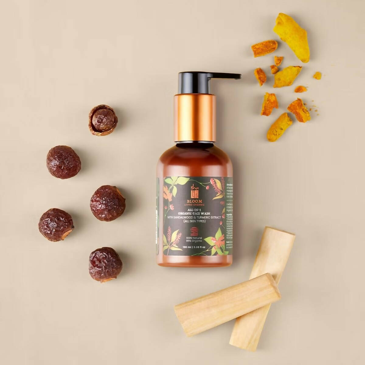 Isha Life All in 1 Organic Face Wash With Sandalwood And Turmeric ...