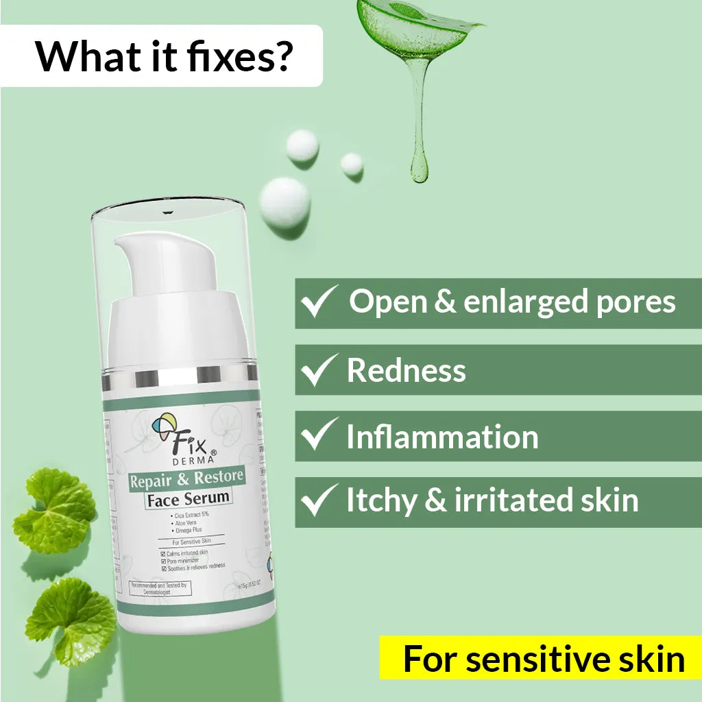 Fixderma Skincare Repair And Restore Face Serum For Sensitive Skin ...