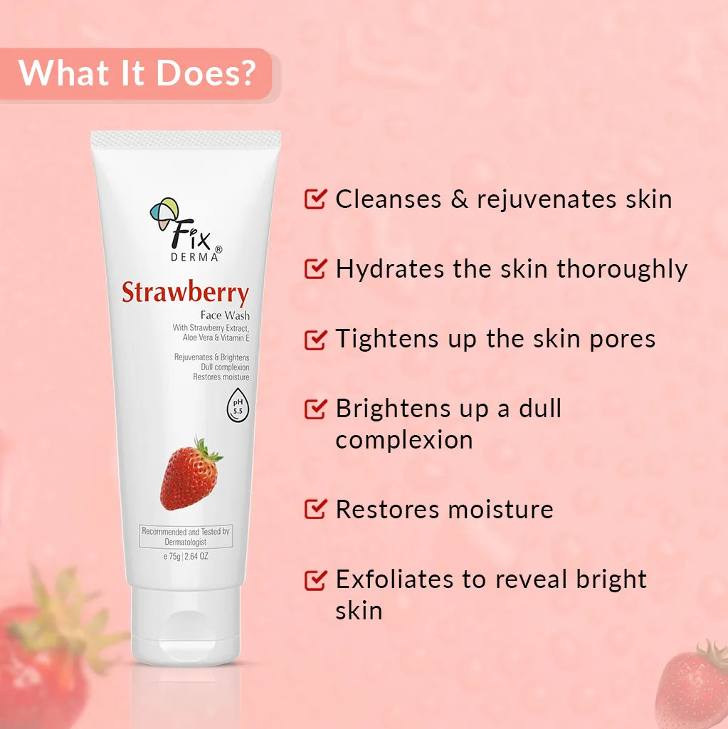 Fixderma Skincare Strawberry Face Wash – PUSHMYCART