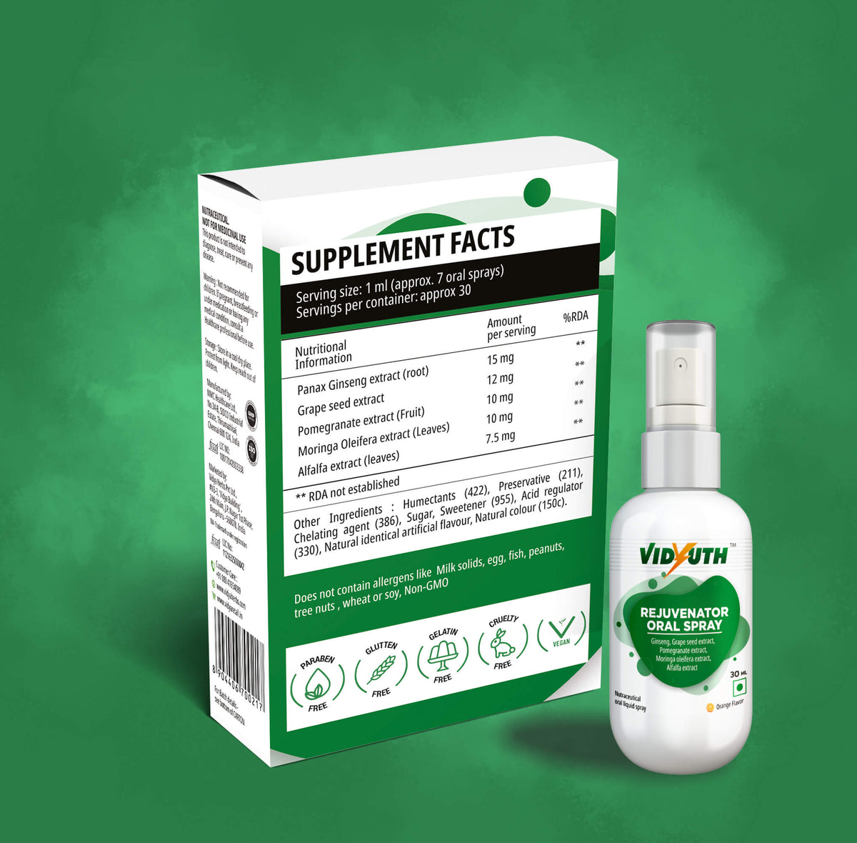 Vidyuth Rejuvenator Oral Spray Orange 30ml – PUSHMYCART