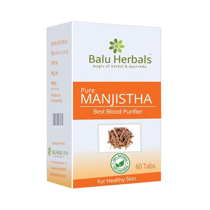 Balu Herbals Pure Manjistha Tablet 60 tablets – PUSHMYCART